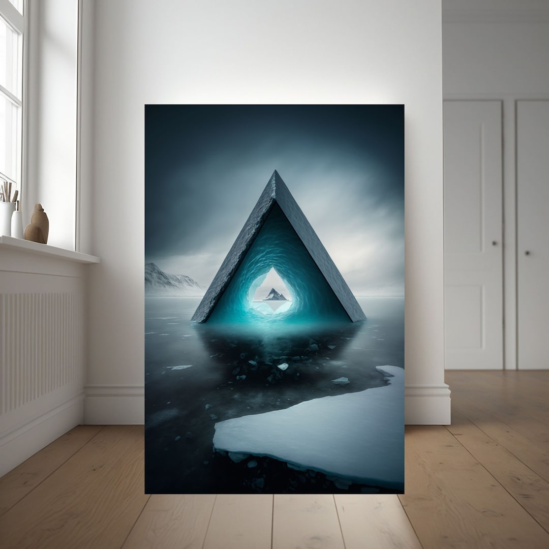Icy Sea Glacier Portal AI Generated Art, Futuristic Art, Portal Art ...