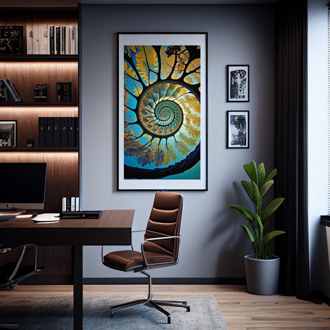 Tree Spiral Fibonacci AI Generated Art, Nature Art, Tree Art ,cool Art ...