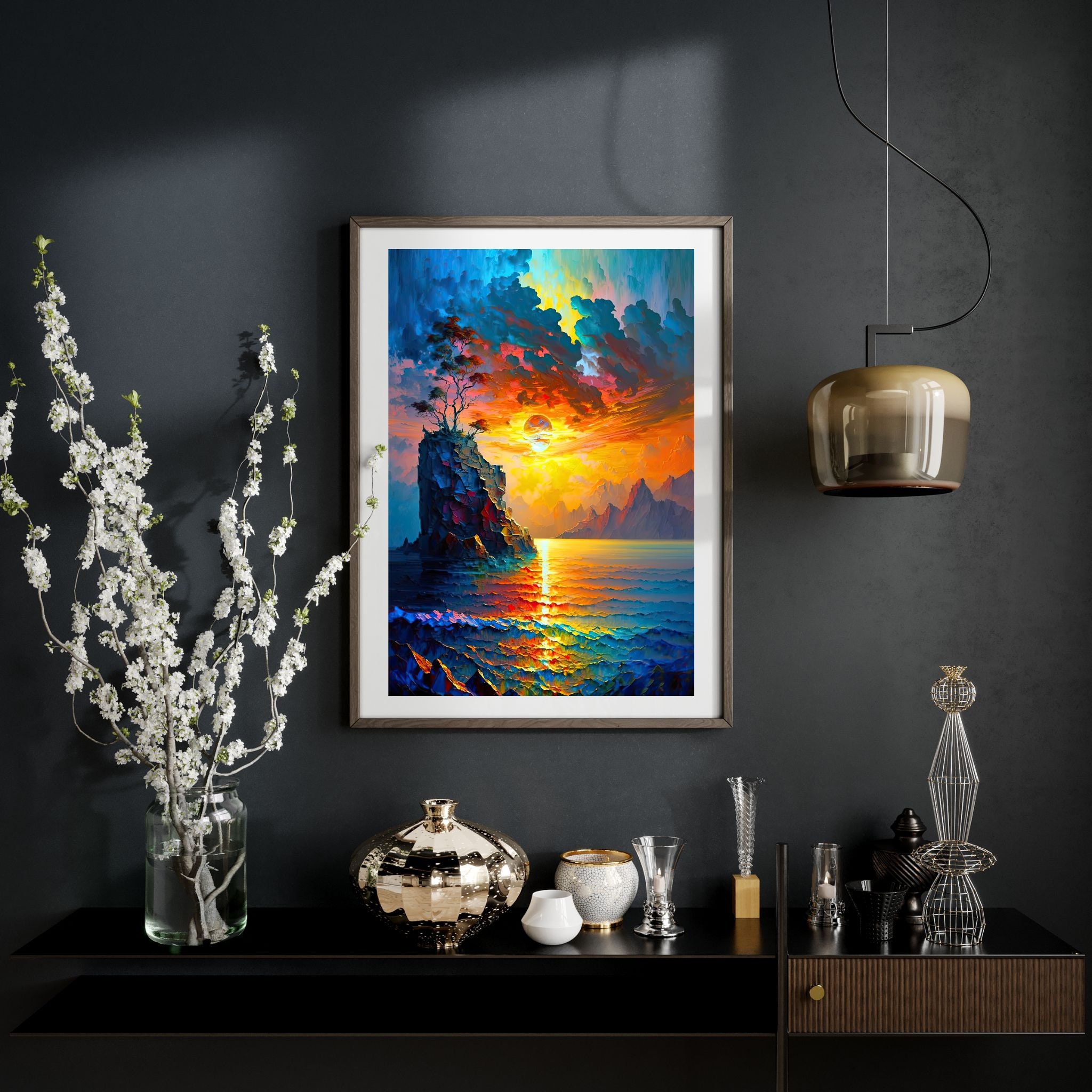 Impressionist Sunset AI Generated Art, Impressionist Art, Colorful ...