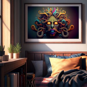 Trippy Dmt Face AI Generated Art, AI Art, Psychedelic Art, Fractal Art ...