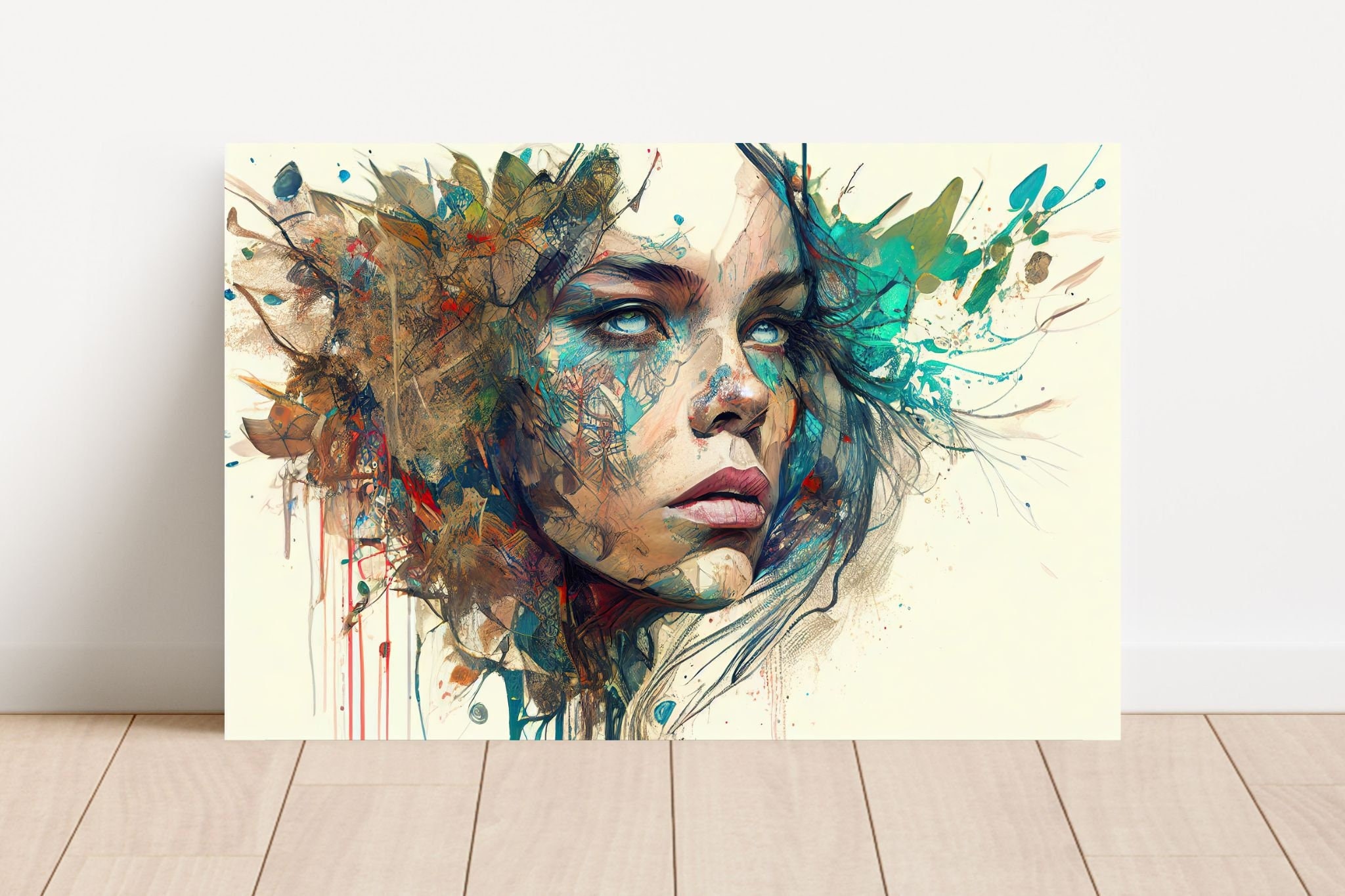 Abstract Female Face AI Generated Art, Face Art, Abstract Art, Ai Art ...