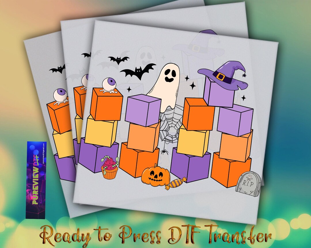 Spooky Pumpkin Six Seven Hallow Ready to Press Heat Transfer Designs ...
