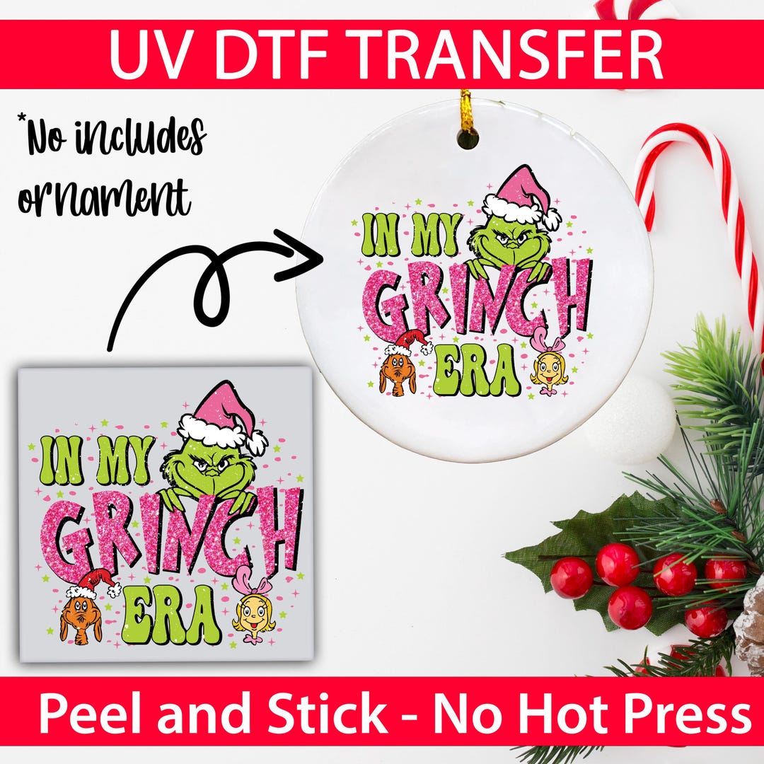 UV Dtf Ornament in My Grinch Era Decals -pworno 018 - Etsy