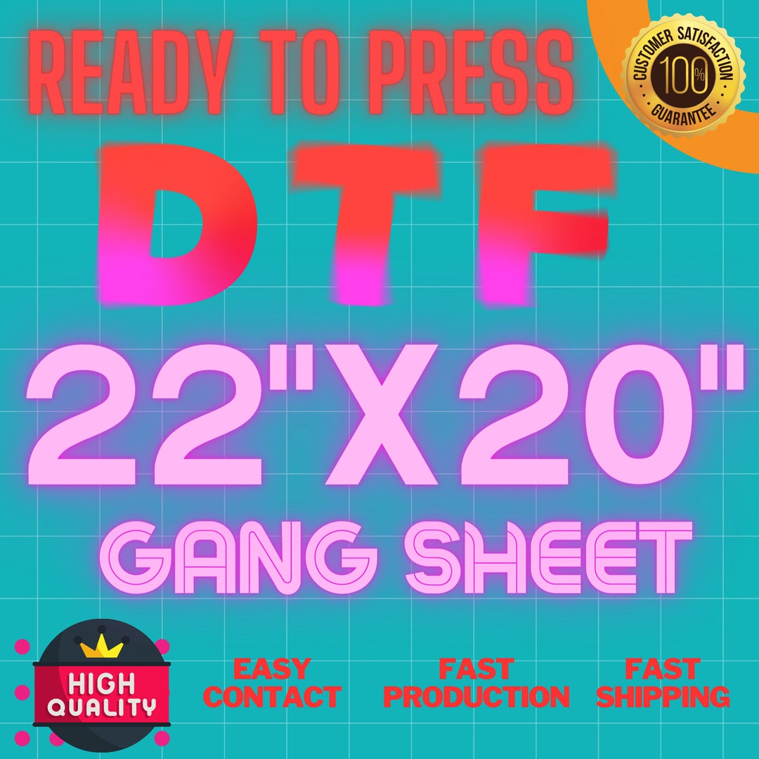 Bulk Gang Sheet DTF Print 22x20 Dtf Transfers Gang Sheet - Etsy