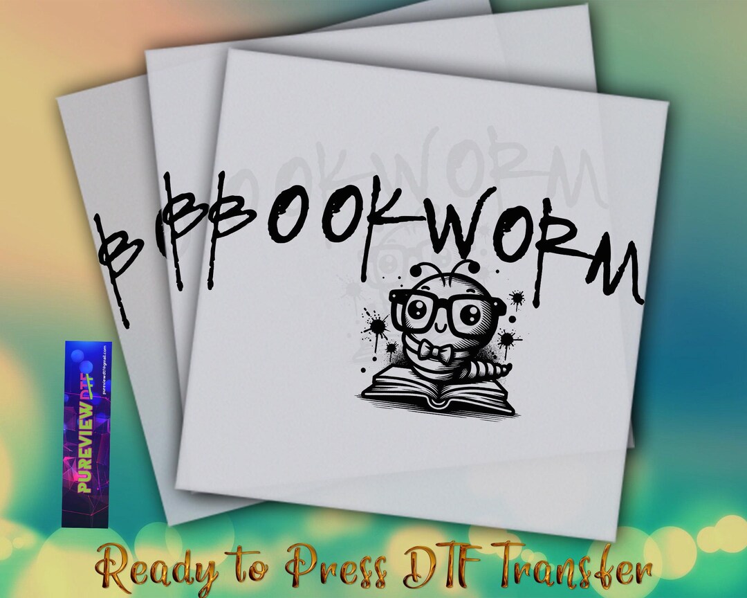 Bookworm Dtf Transfer Ready for Press, DTF Prints, Bookworm Sublimation ...