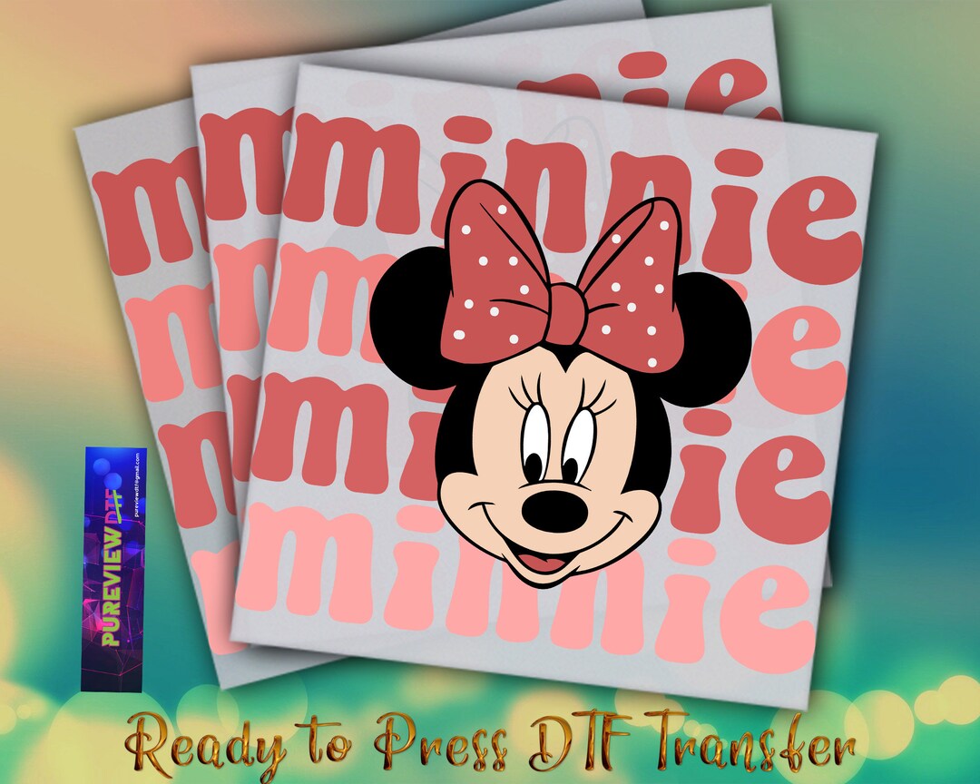Minnie Ready to Press Heat Transfer, Minnie Head DTF Transfer, Dtf ...