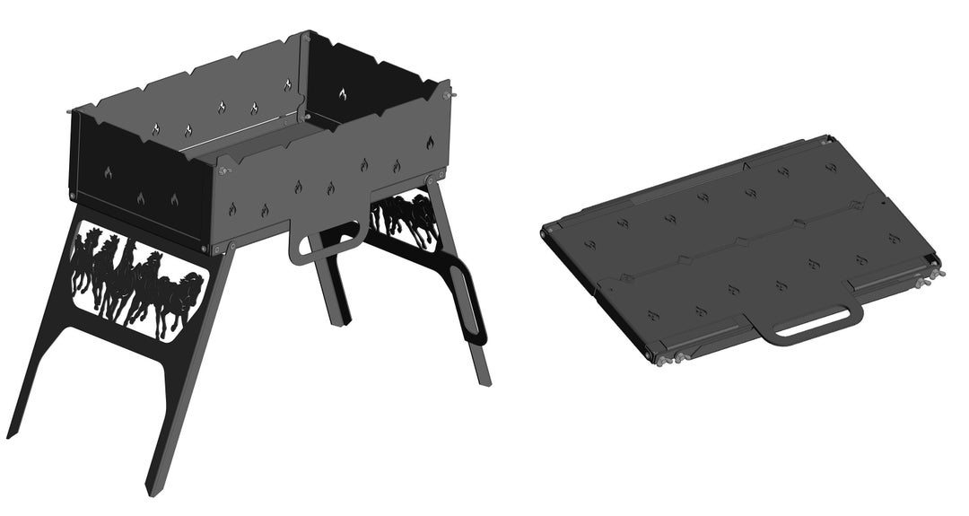 Barbecue Grill is Complex Barbecue Case Folding - Etsy