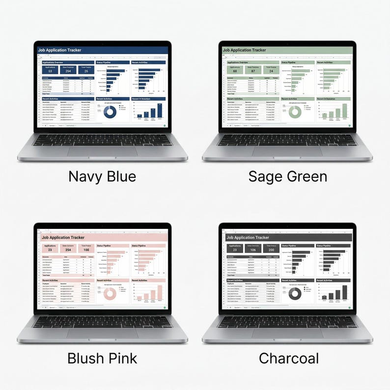 Job Application Tracker Spreadsheet, Organizer, Interview Prep (excel ...