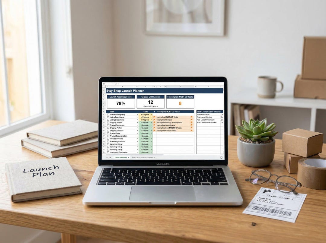 Etsy Shop Launch Planner Spreadsheet: SEO, Pricing, Marketing (excel ...