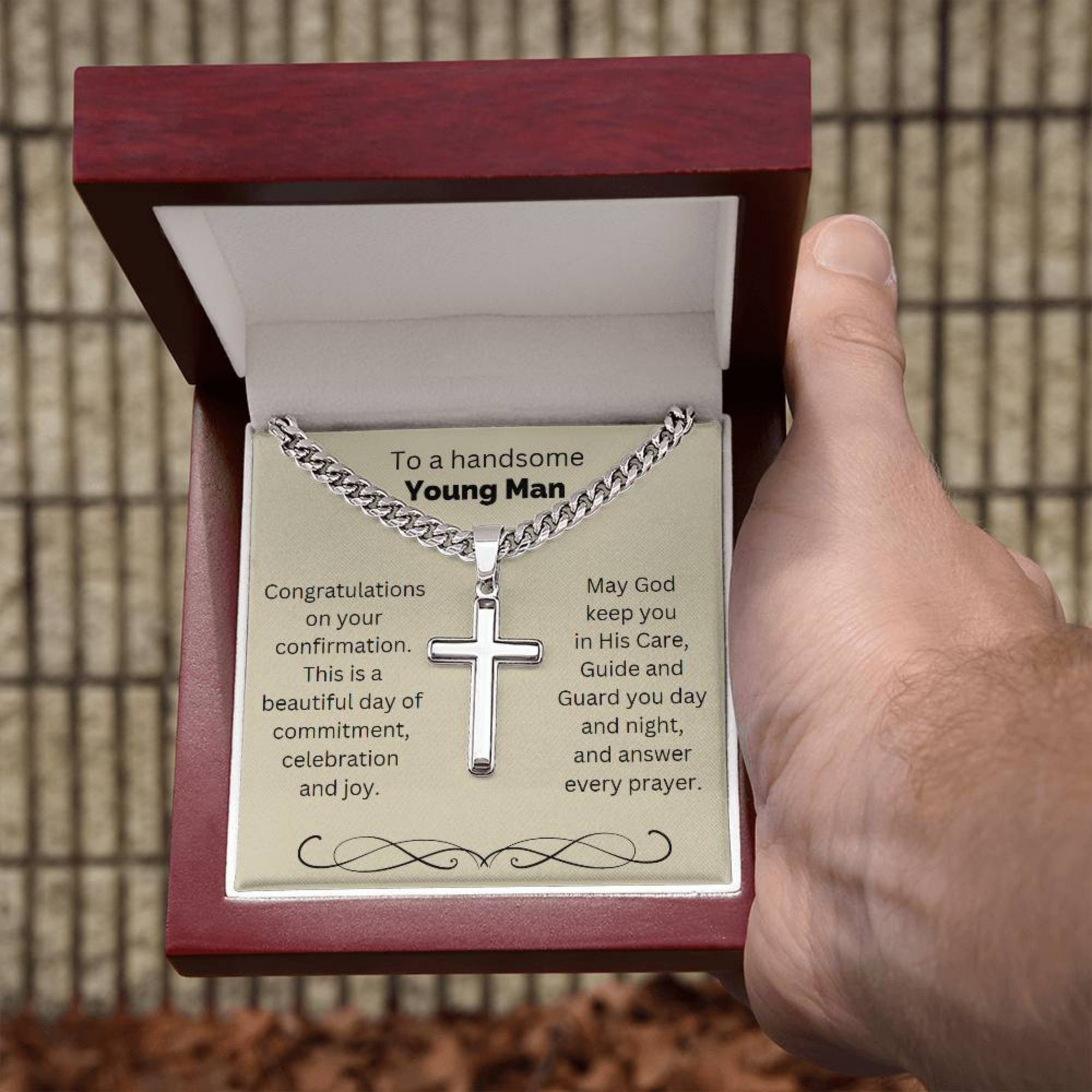 Personalized Cross for Him, Gift From Godmother, Gift From Godparent ...