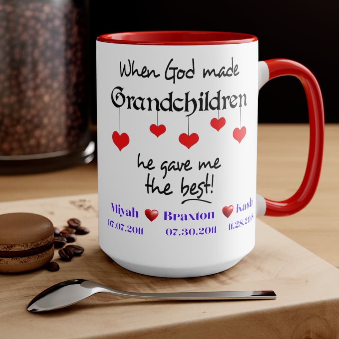 Personalized Grandma Mug With Names, Gift for Grandma, Grandma Mug ...