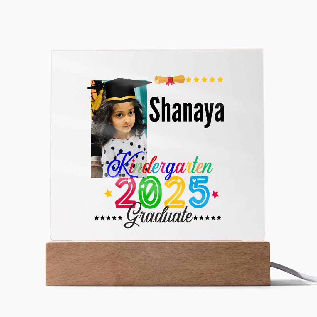 Personalized Kindergarten Graduate Acrylic Plaque With LED Base - Etsy