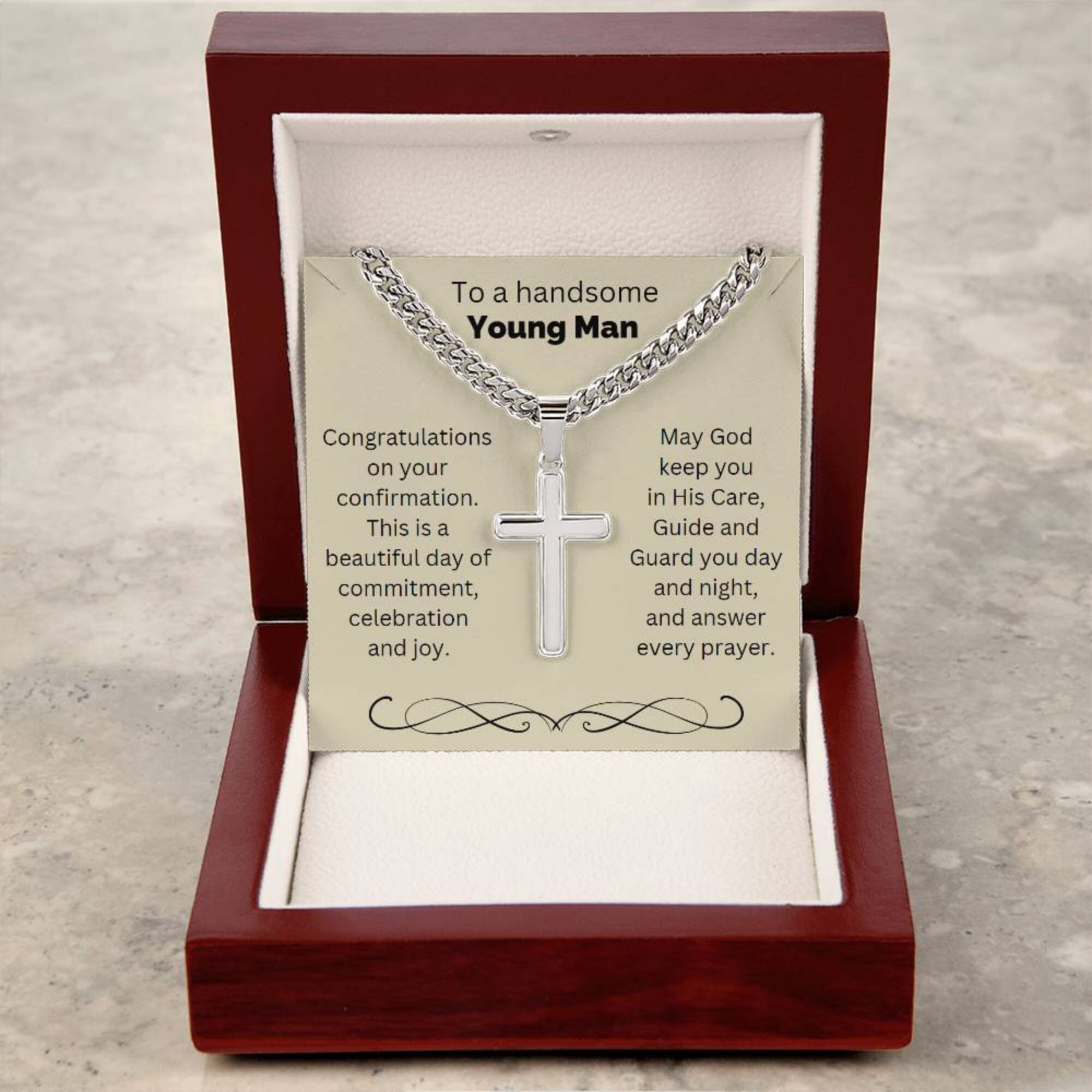 Personalized Cross for Him, Gift From Godmother, Gift From Godparent ...