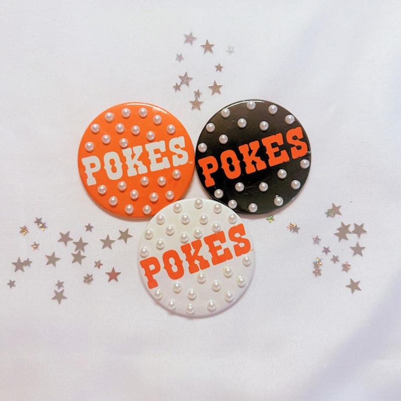 CUSTOM Pearl Game Day Button OSU - Football Accessories - Spirit ...