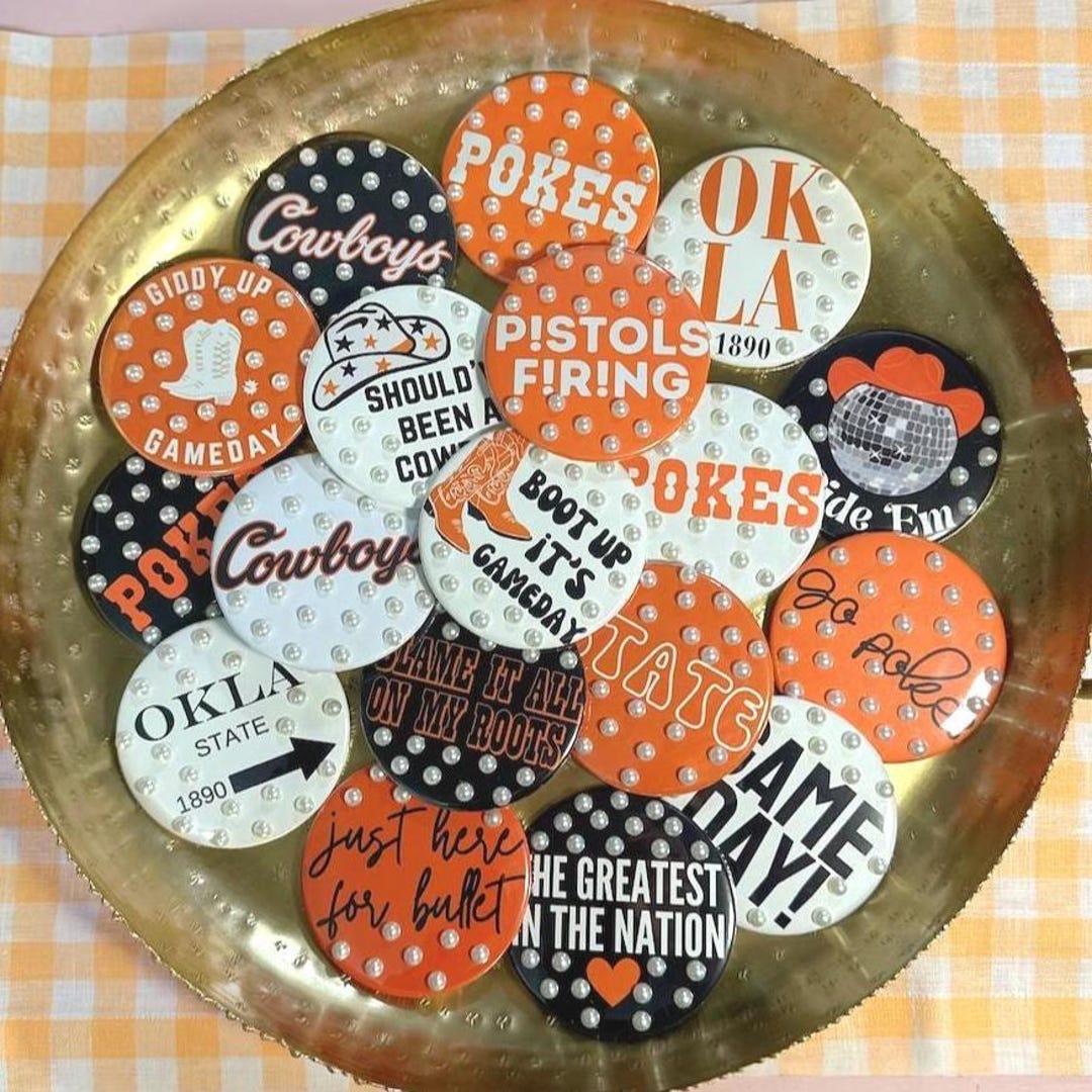 CUSTOM Pearl Game Day Button OSU - Football Accessories - Spirit ...