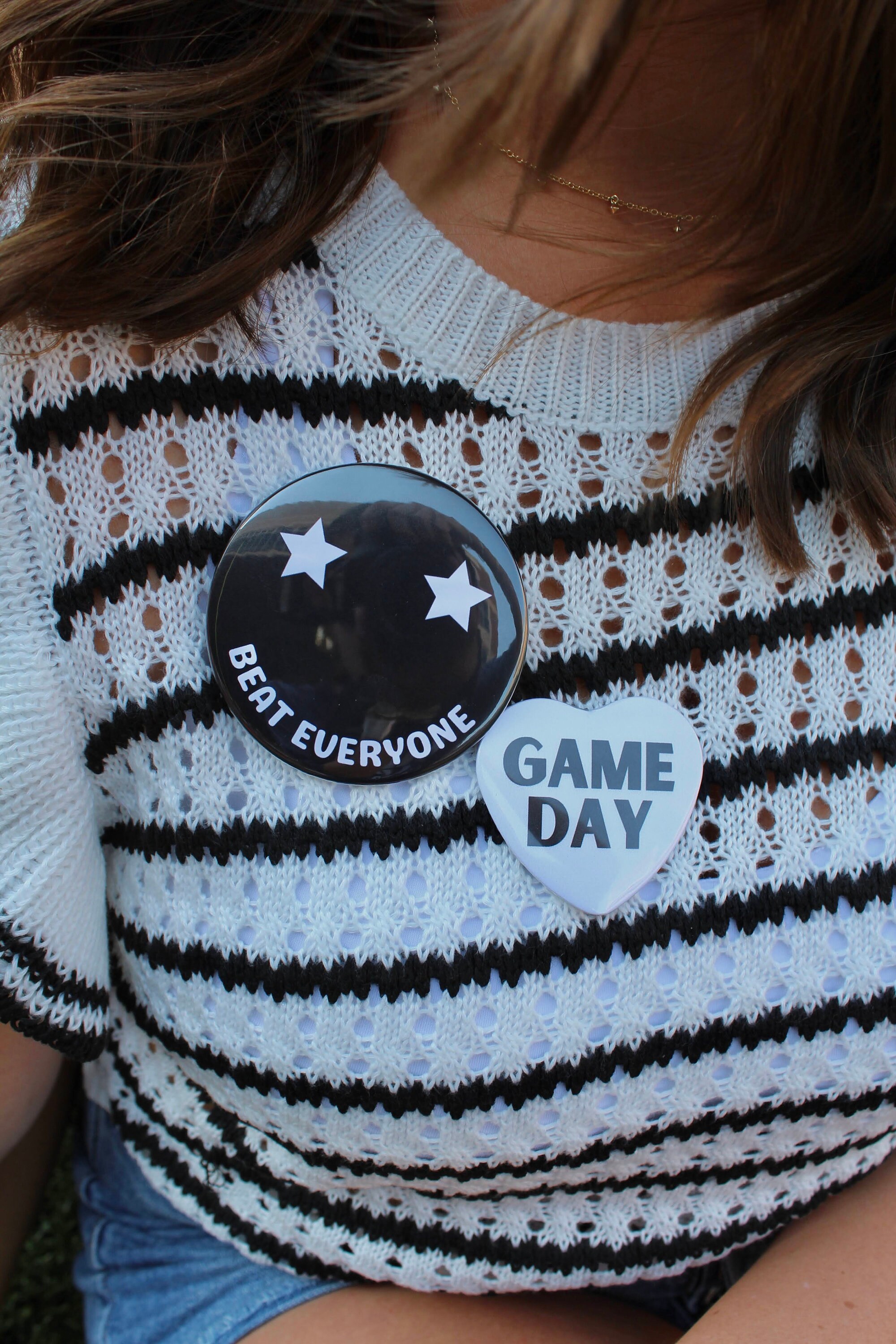Heart Shaped Buttons - Custom Gameday - Etsy