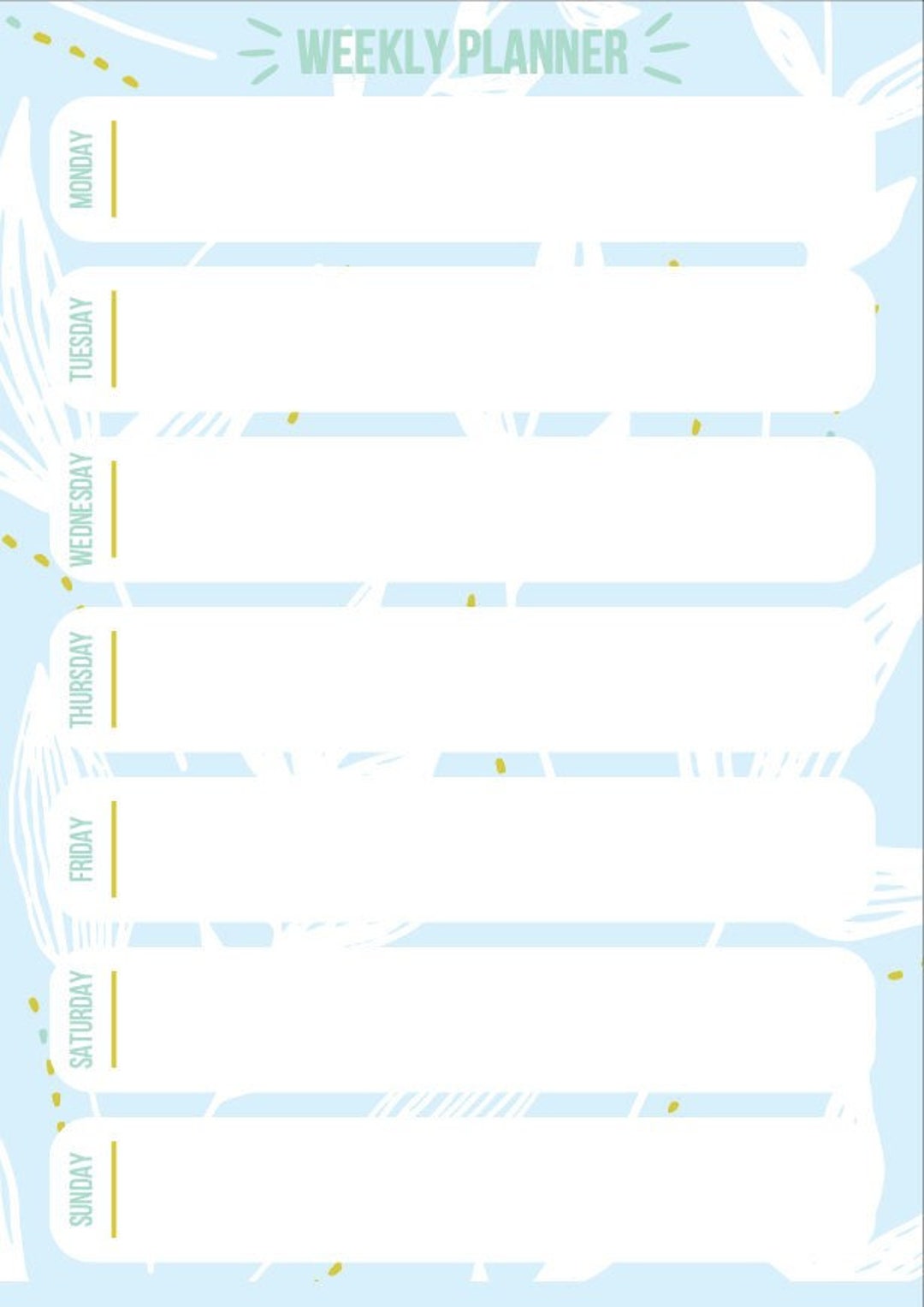 Digital Weekly Planner (blue), Goodnotes Planner, iPad Planner ...