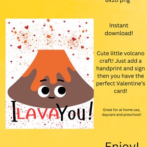 I Lava You Handprint Craft - Etsy
