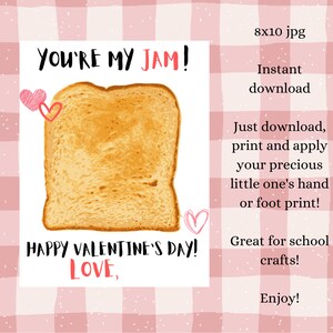 You're My Jam Valentines Handprint Craft - Daycare, Preschool, Keepsake ...