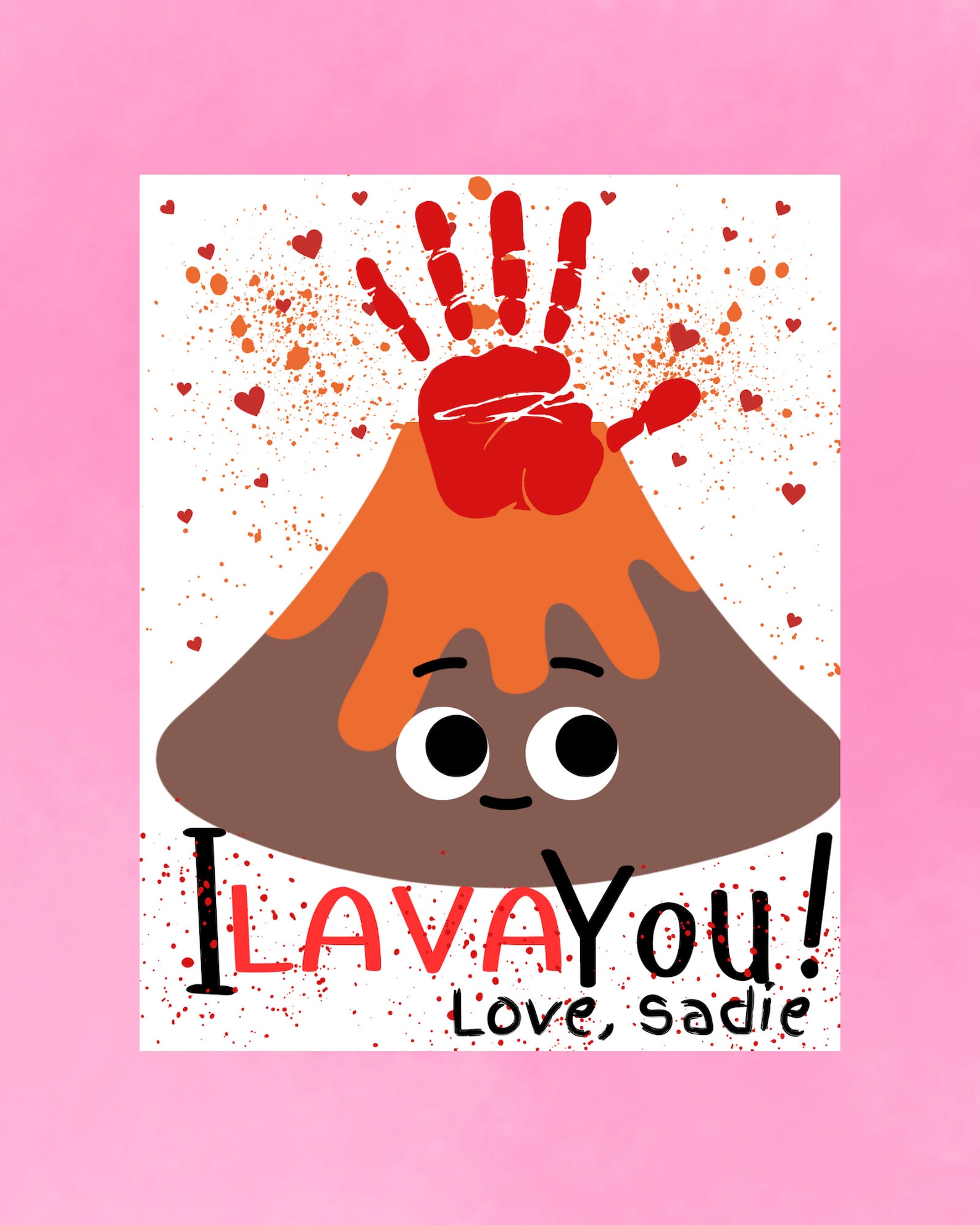 I Lava You Handprint Craft - Etsy