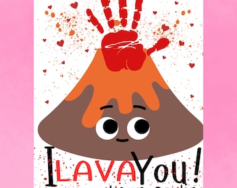 I Lava You Handprint Art - Etsy