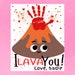 I Lava You Handprint Craft - Etsy