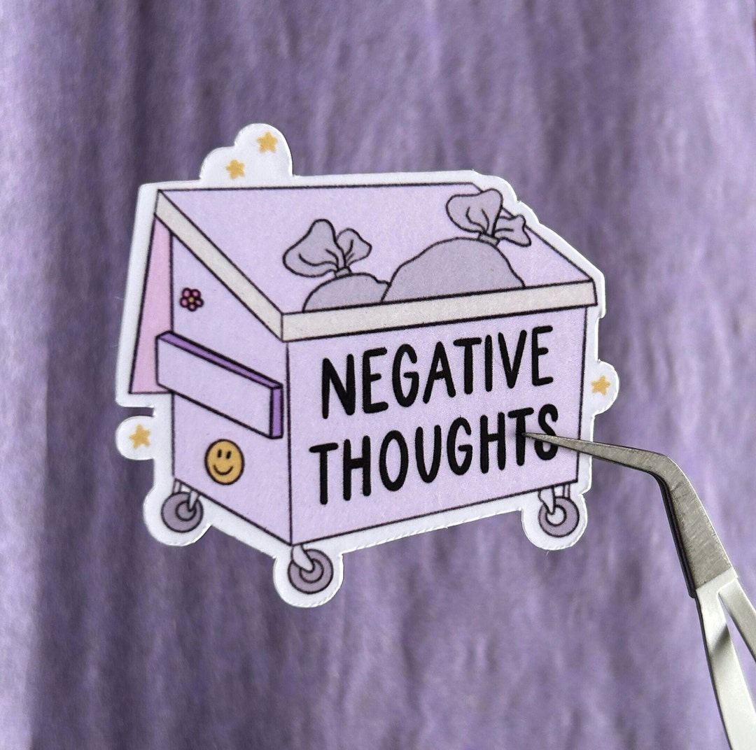 Negative Thoughts Dumpster Sticker - Etsy