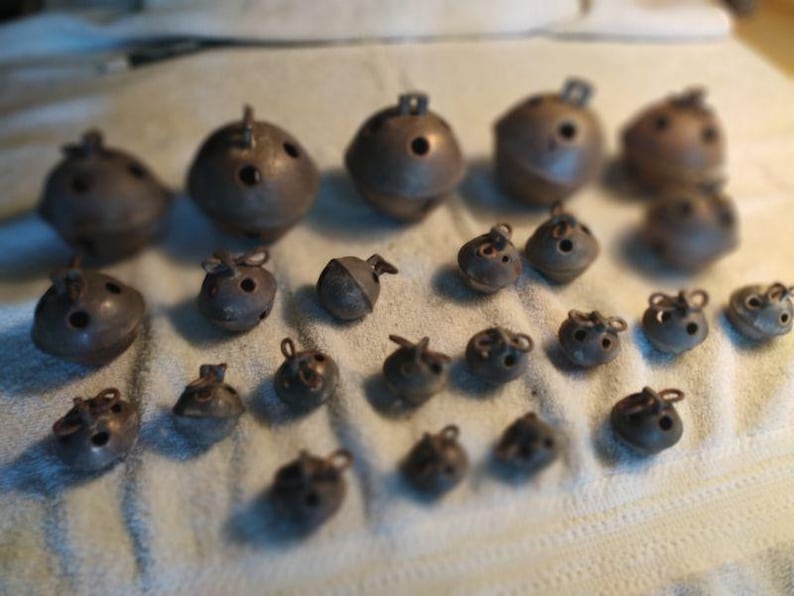 23 Mid-1800s Antique Graduated Croton/petal Brass Sleigh Bells - Etsy