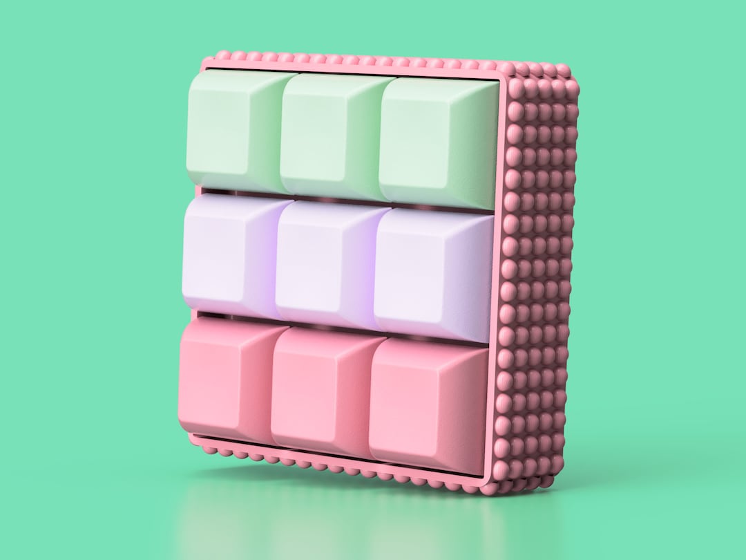 Pastel Rainbow Fidget Key Collectors Edition Cute Creamy Mechanical ...