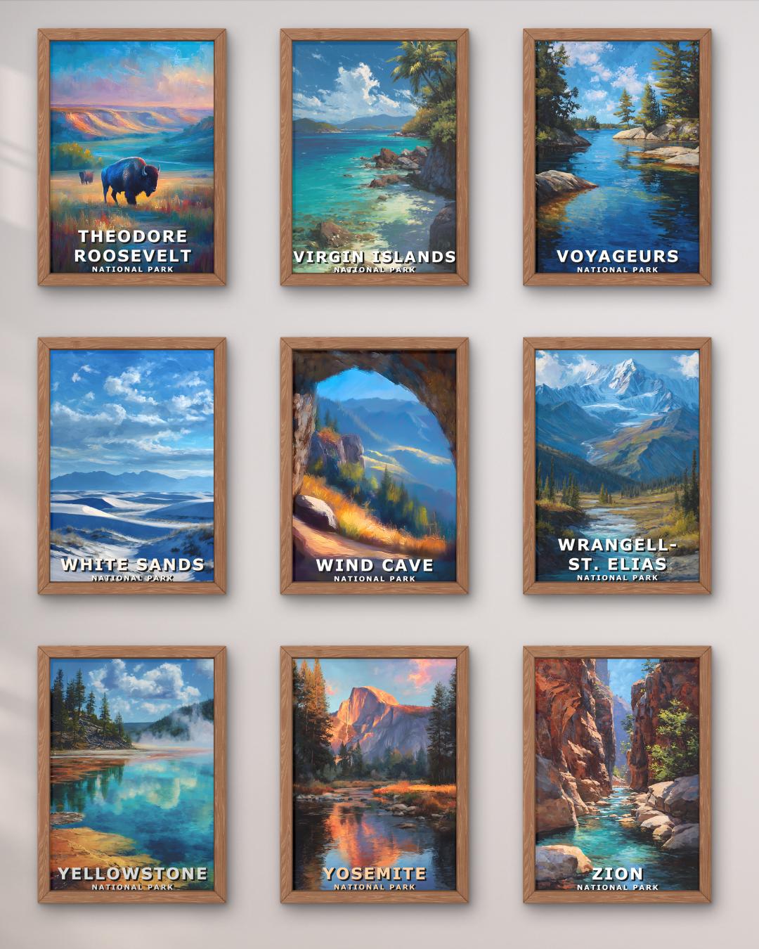 National Park Posters- Bundle and Save! | Wall Art Print | Oil Painting ...