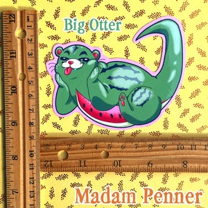 Watermelon Otter Sticker - Etsy