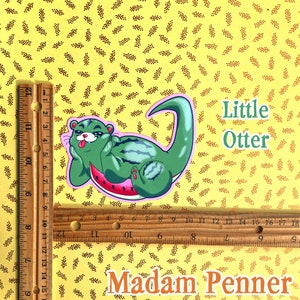 Watermelon Otter Sticker - Etsy