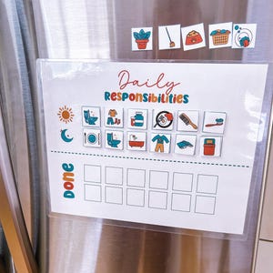 Daily Responsibilities Chart - Daily Checklist - Printable Daily ...