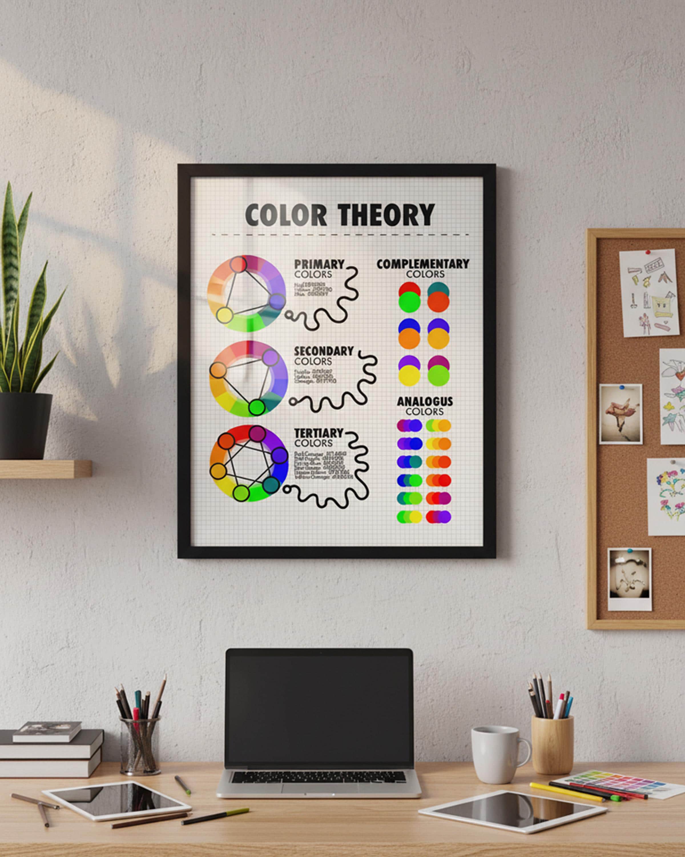 Color Theory Wall Print | Color Wheel Print | Art for Studio ...