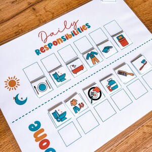 Daily Responsibilities Chart - Daily Checklist - Printable Daily ...