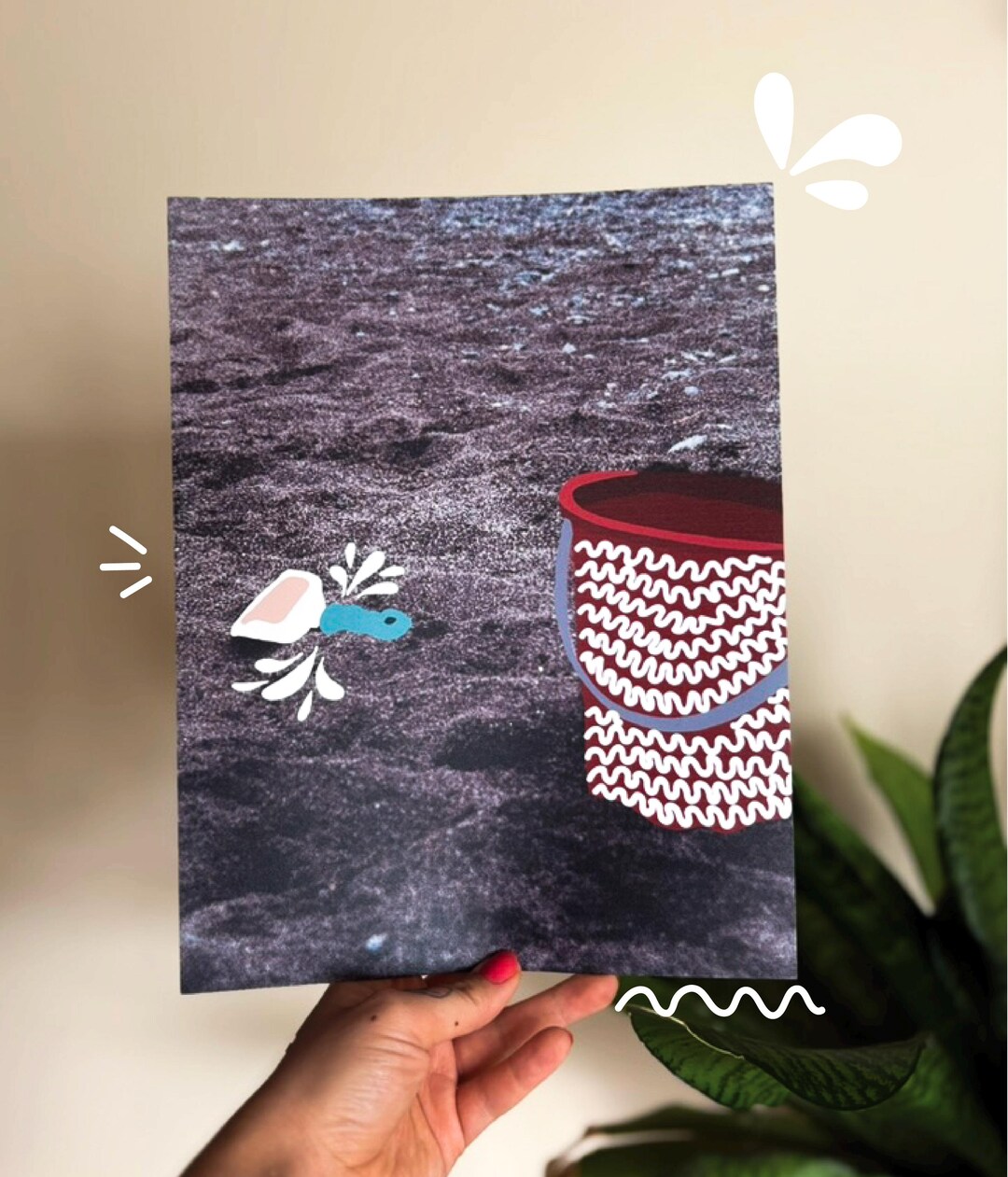 Beach Day Print - Illustration - Physical Print - Wall Art - Beach ...