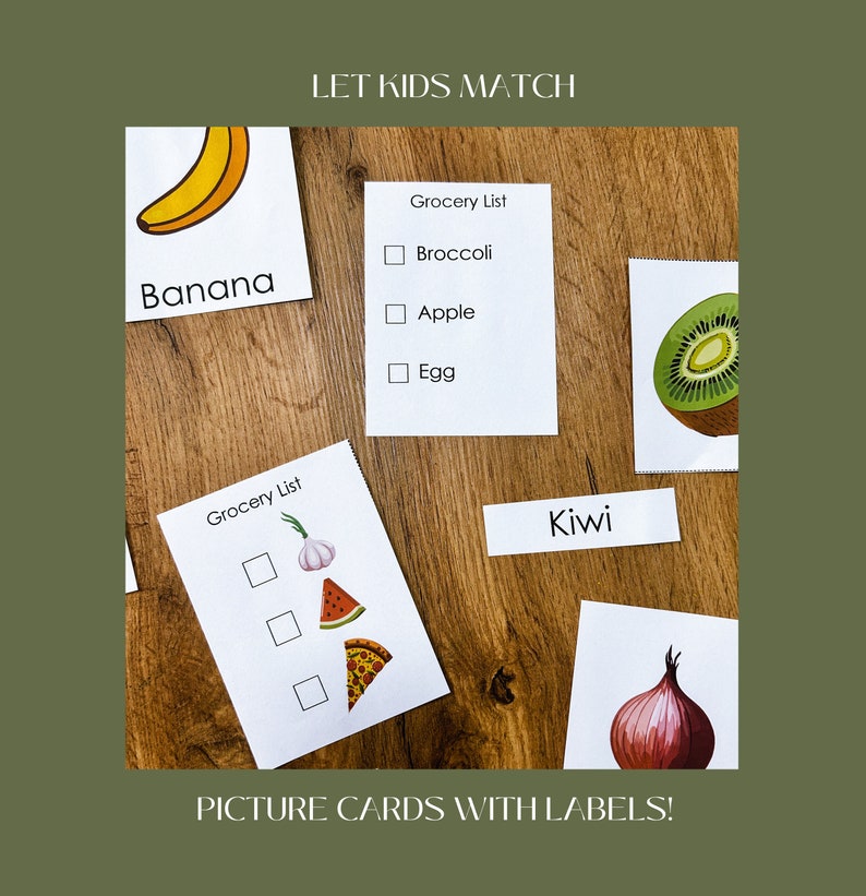 Printable Montessori Food Flash Cards for Kids Printable Montessori ...