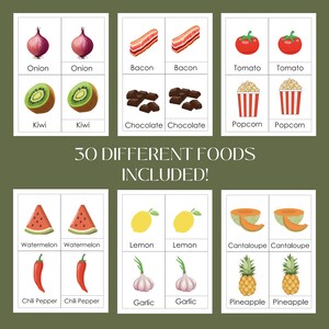Printable Montessori Food Flash Cards for Kids Printable Montessori ...