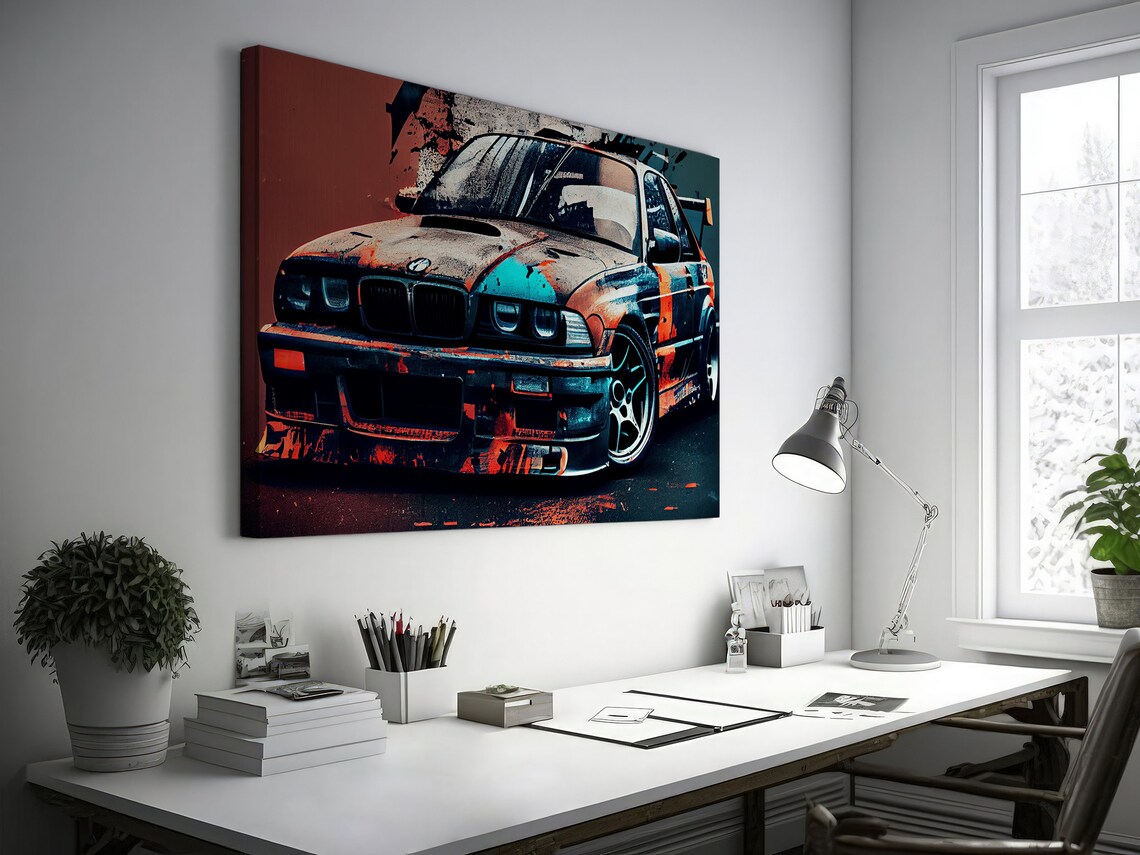 Instant Download Digital Sketch Art BMW E36 Grunge Digital - Etsy