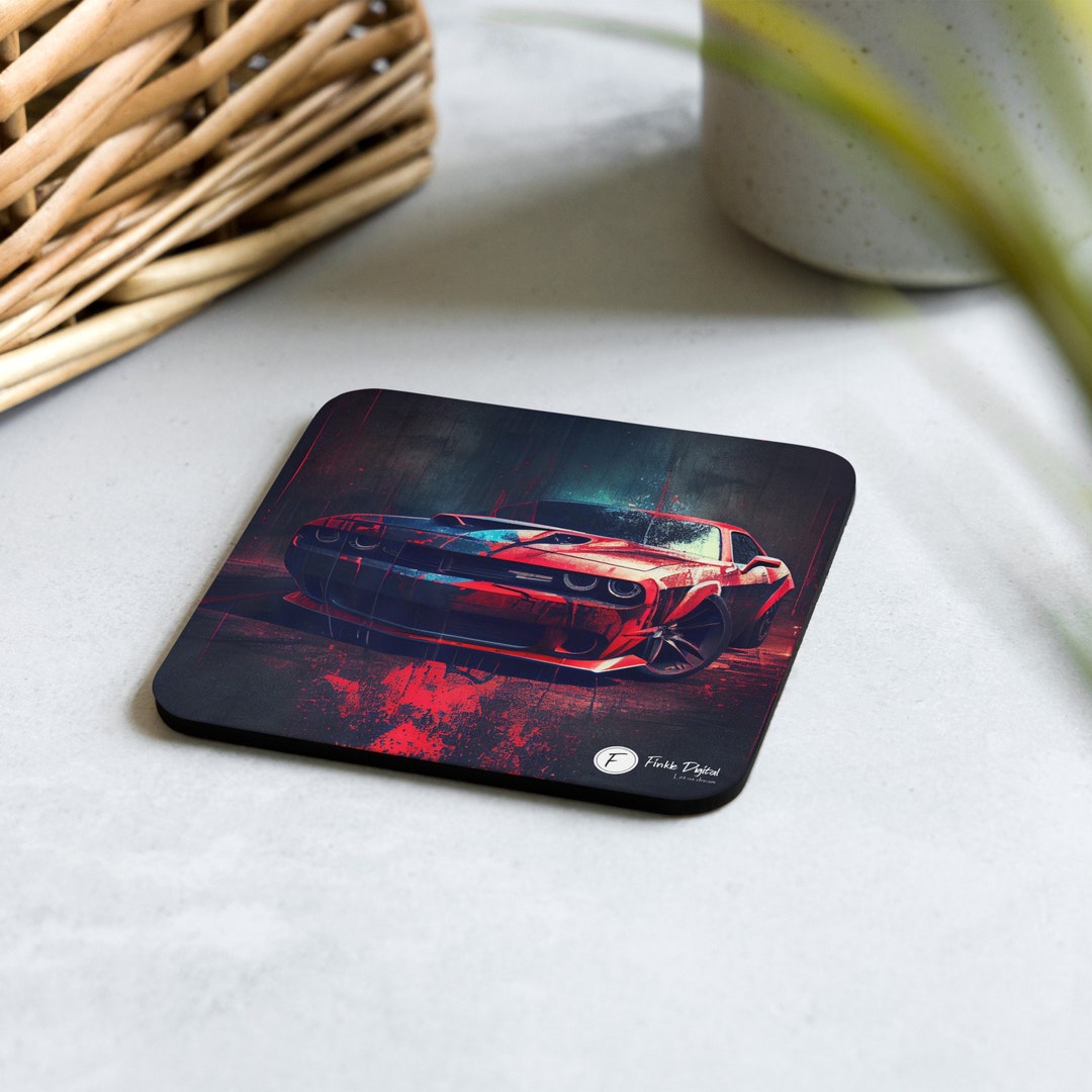 Artistic Representation 2015 Dodge Challenger Demon Cork-back Coaster ...