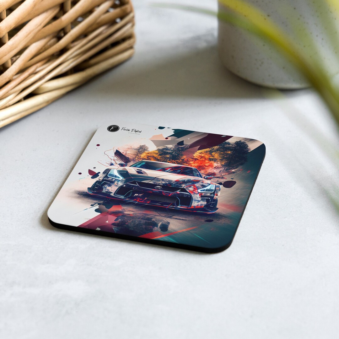 Artistic Representation Nissan GT-R Cork-back Coaster - Etsy