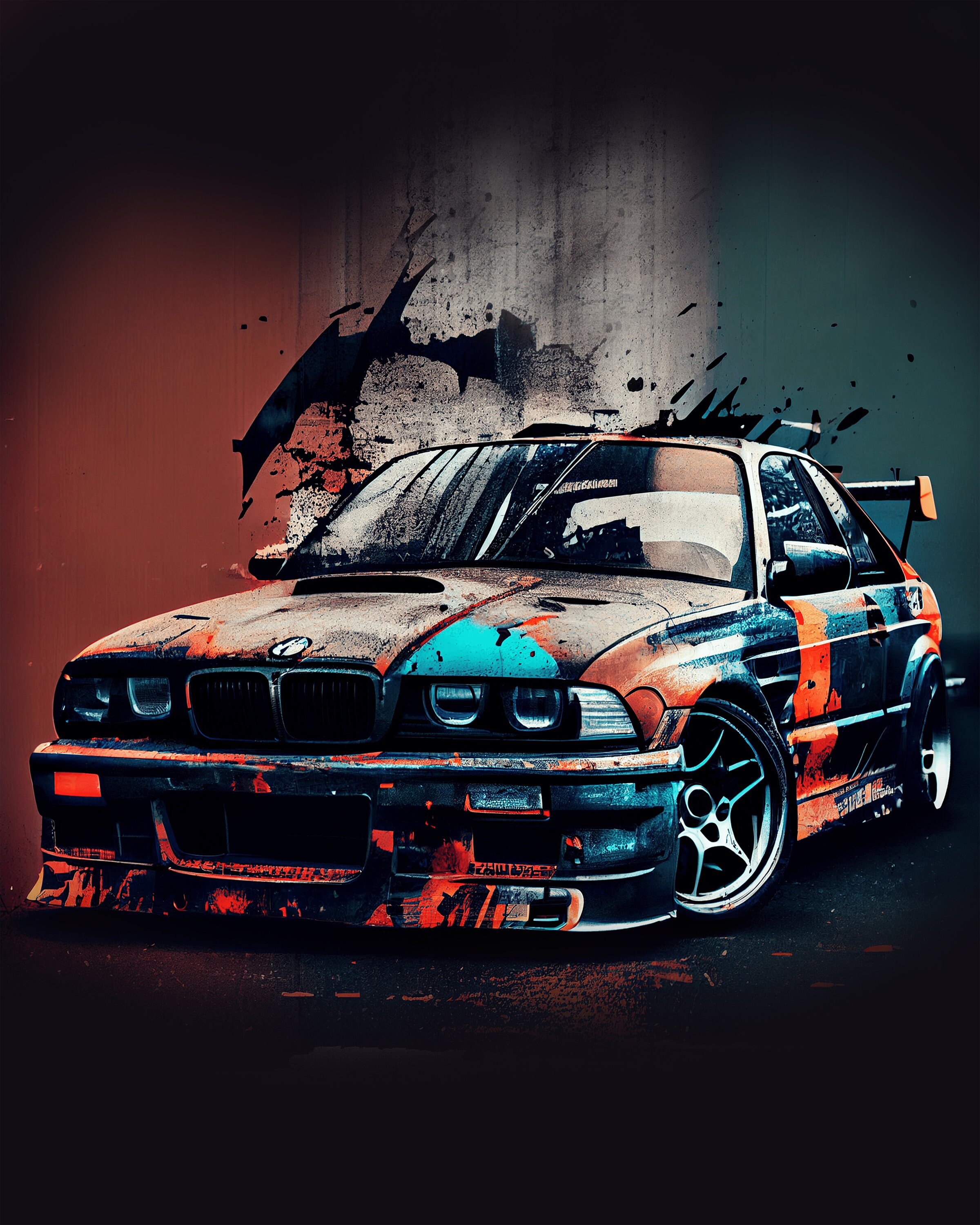 Instant Download Digital Sketch Art BMW E36 Grunge Digital - Etsy