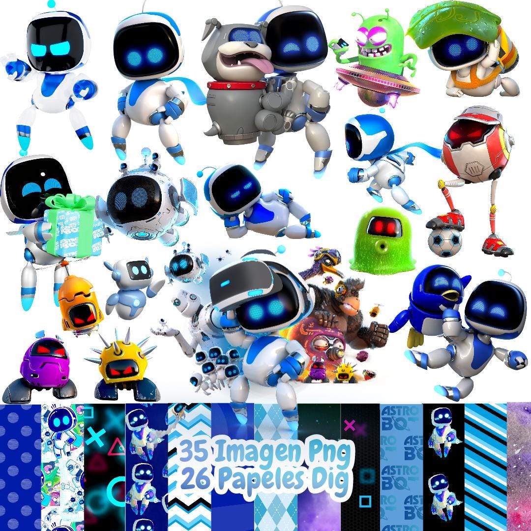 Astro Bot Png Images Kit Cliparts Transparent Background Clip Art Plus ...