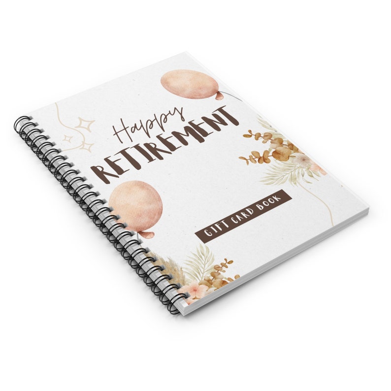 Custom Retirement Gift Card Book | Spiral Bound Keepsake - Etsy