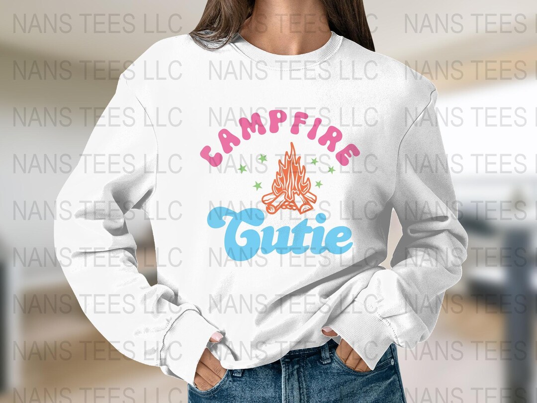 Campfire Cutie Camping Themed Graphic Clipart Svg Png Dxf Eps Jpg ...