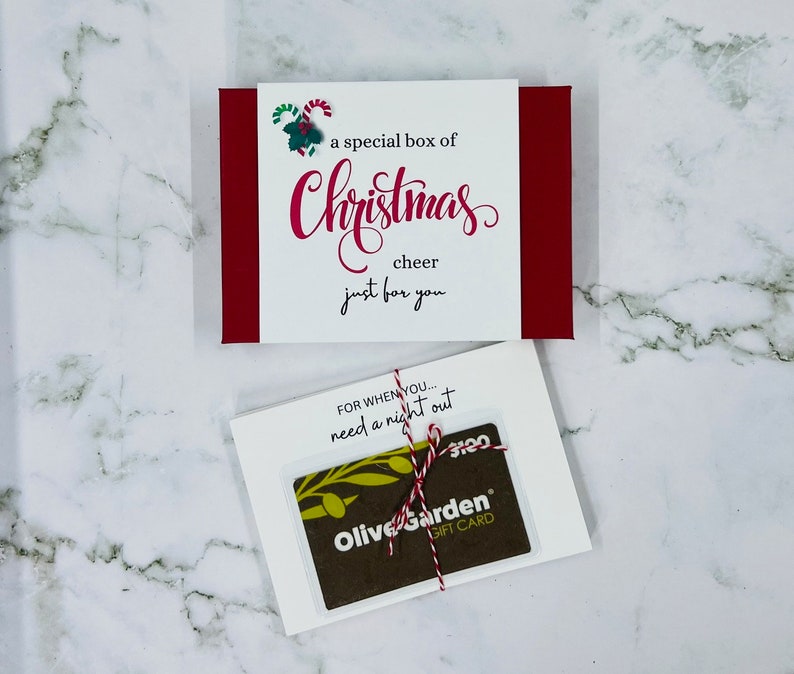 Personalized Christmas Gift Card Box | Keepsake Holiday Present - Etsy