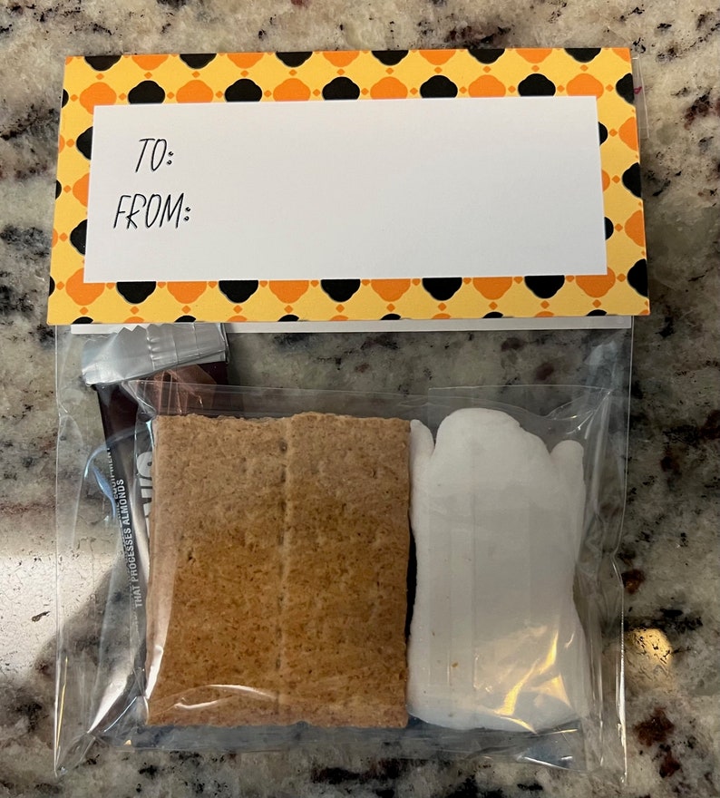 Halloween S'mores Treat Bags, Ghost Peeps, School Party Favors - Etsy