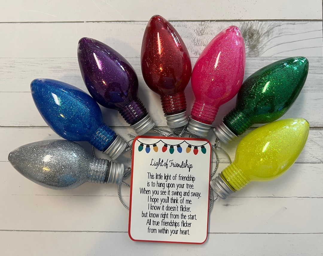 Personalized Friendship Light Bulb Ornament, Christmas Keepsake - Etsy