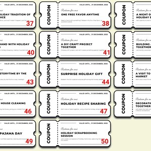 Personalized Holiday Coupon Book: Custom Vouchers, Perforated Pages - Etsy