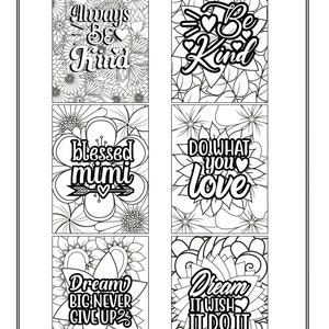 Motivational Quotes Dream Big, Never Give up Coloring Pages for Teens ...